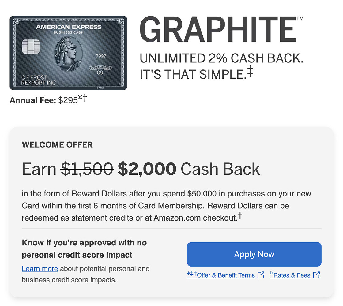 AmEx Graphite Business Card Review (New Card, $2,000 Offer) - US Credit ...