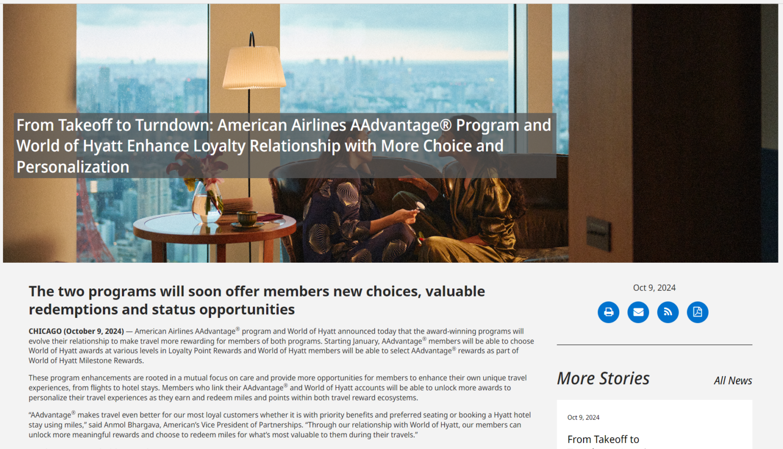 Hyatt和美航AA于2025年推出新合作 - 美国信用卡指南