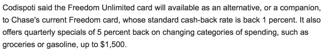 虚惊一场！新 Freedom Unlimited 将和老版同时存在！ - 美国信用卡指南