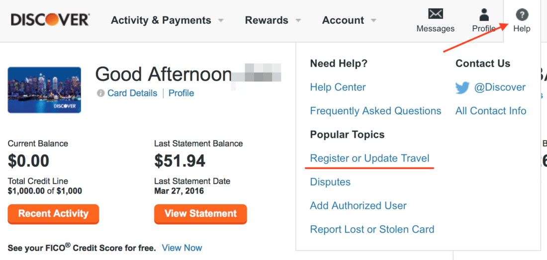 各家银行如何设置 Travel Notification - 美国信用卡指南