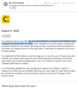 Cheese Debit Mastercard：专注服务留学生和新移民的返现借记卡【2022.8 更新：已死】 - 美国信用卡指南