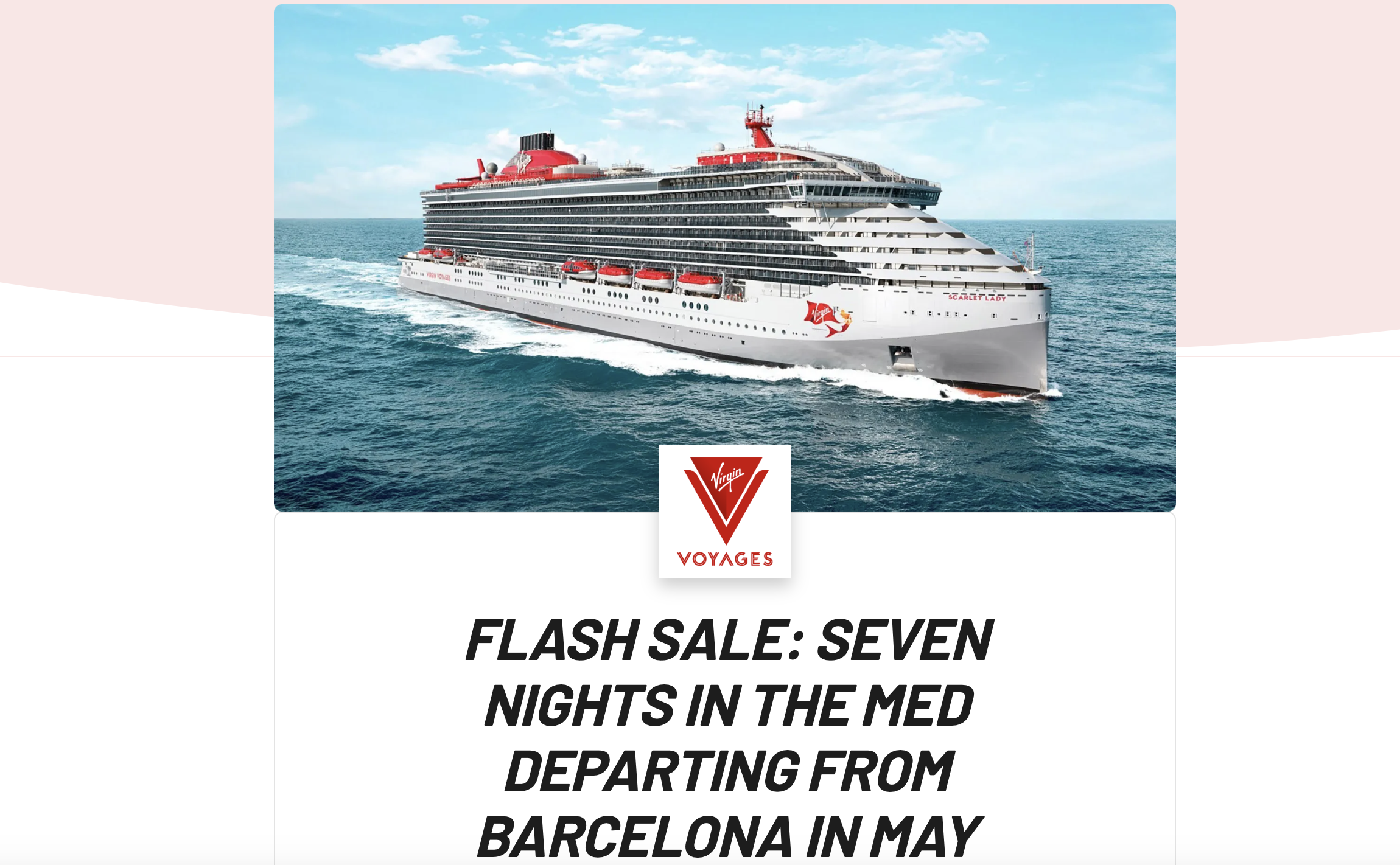 Virgin Voyages 游轮促销活动：120k起VS里程（92k MR 点数）即可兑换双人7晚地中海游轮！ - 美国信用卡指南